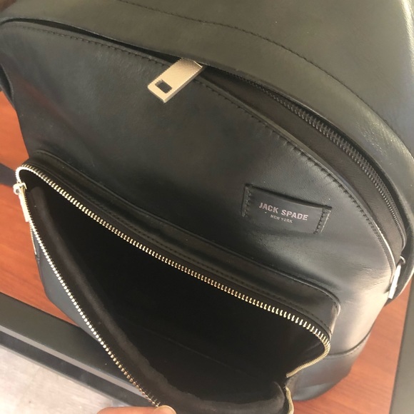 Jack Spade | Bags | Jack Spade Black Leather Backpack | Poshmark